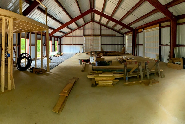 Steel Barn Building in Highlands Ranch, Colorado