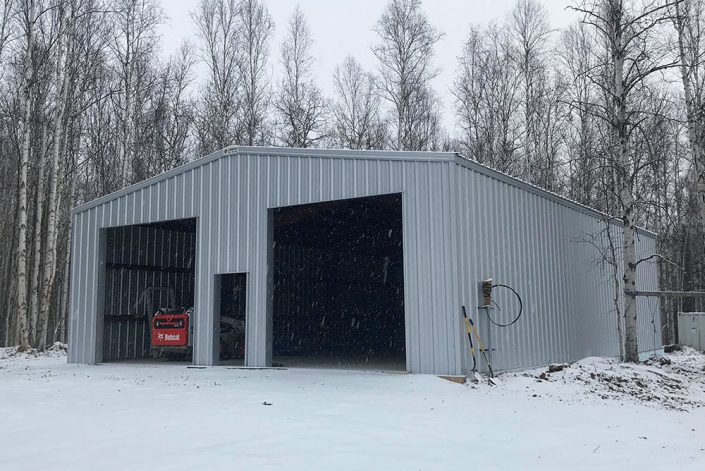 Steel Shop Building in Fairbanks, Alaska | Sunward Steel Buildings