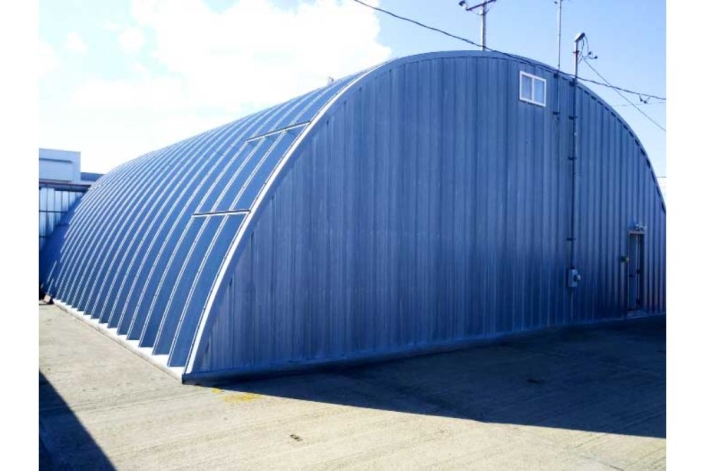 Prefabricated Steel Arch Airplane Hangar in Rhode Island