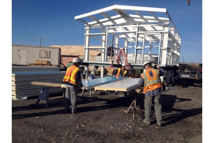 Steel Power Plant Building In Anchorage, Alaska