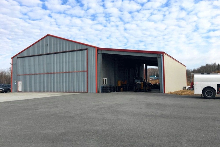 Steel Aircraft Hangar in Pahrump, Nevada for Private Owner