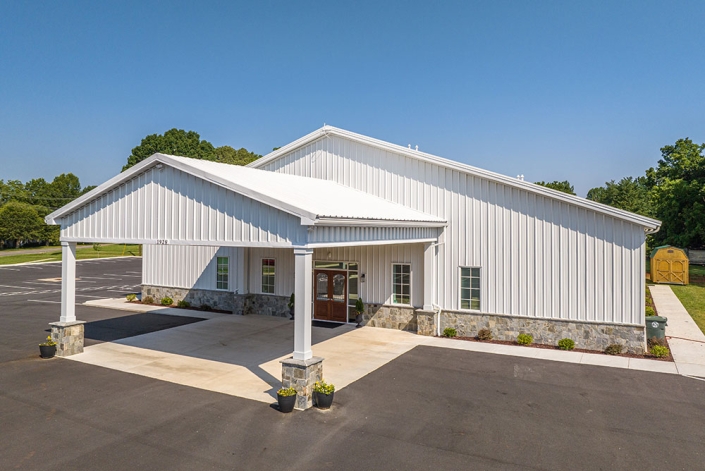 Contemporary Steel Church Building in Newton, North Carolina