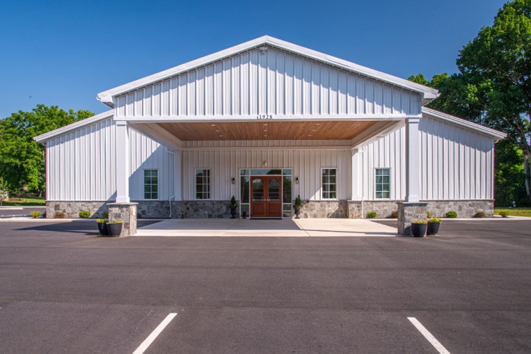 Contemporary Steel Church Building in Newton, North Carolina