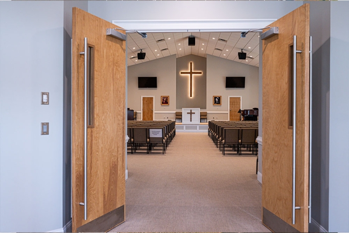 Contemporary Steel Church Building in Newton, North Carolina
