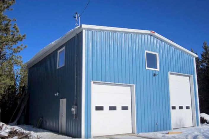 Prefabricated Metal Garage Building in Whitehorse, Yukon, Canada