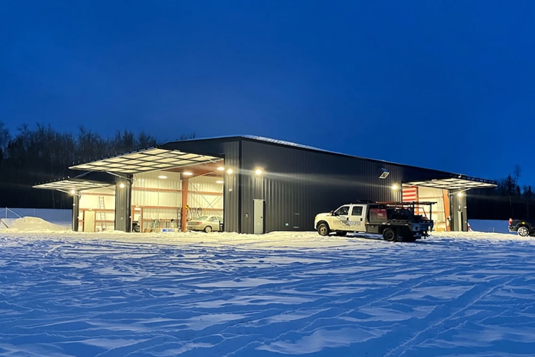 Prefabricated Steel Shop in Wasilla, Alaska | Sunward Steel Buildings