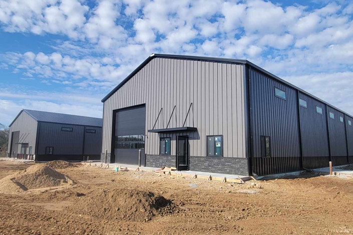 Twin Steel Storage Buildings | Sunward Steel Buildings
